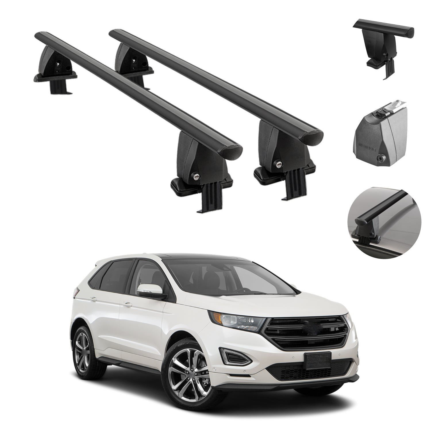 Pieces Cross Bars Fit For Ford Edge 2016 2017 2018 2019 2020 Silver ...