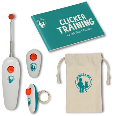 Two Pack Pet Training Clickers with Comprehensive Training Guide ...