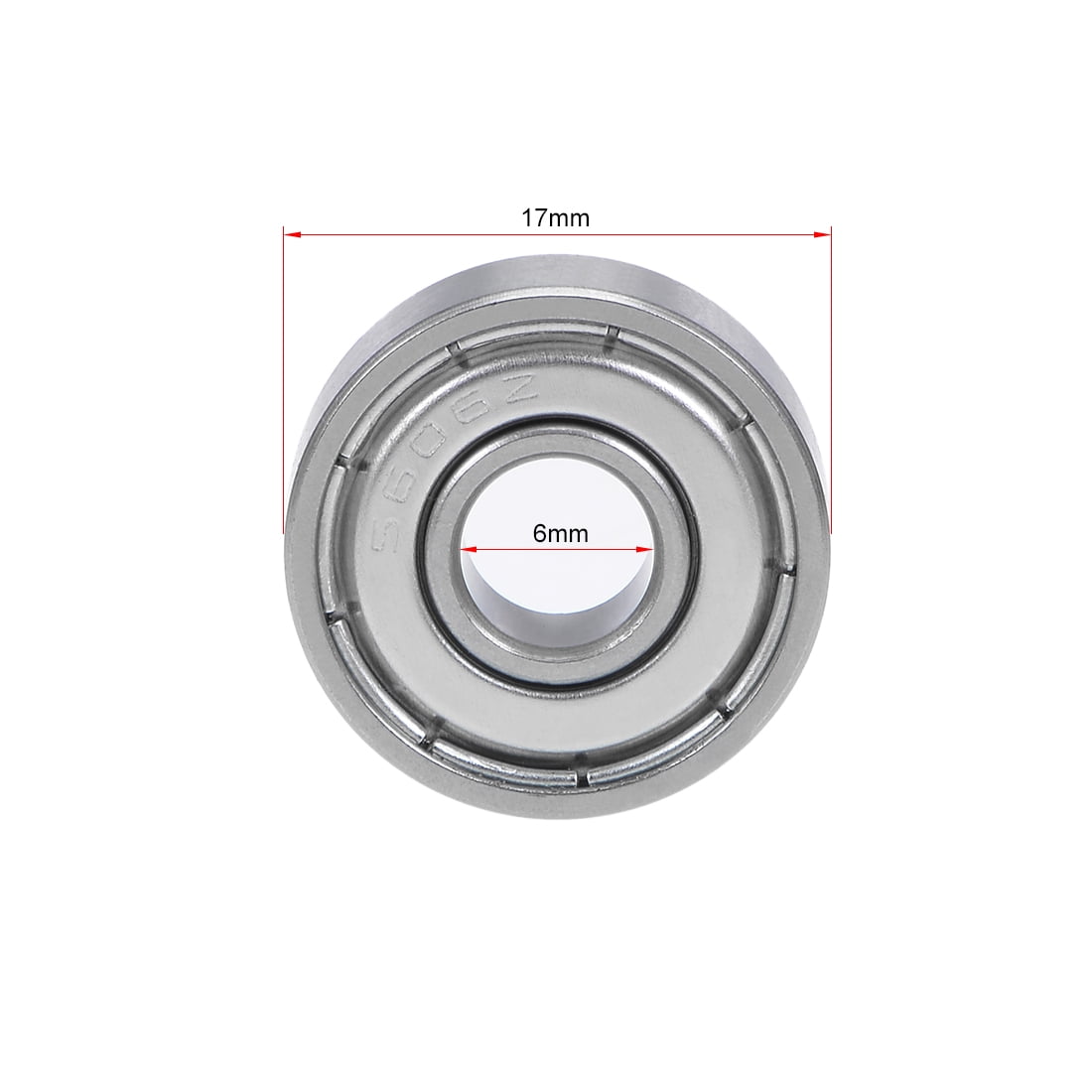S606ZZ Stainless Steel Bearing 6x17x6mm Double Shielded 606Z Bearings ...