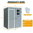 5ft x 3ft Plastic Sheds and Outdoor Storage, Resin Storage Shed with ...