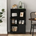 LHYY painted Cabinet with Glass Doors and drawer,open storage space ...