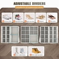 2 Pack Shoe Organizer For Closet Clear Foldable Storage Containers ...