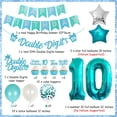 10th Birthday Party Kit for Girls: Teal Decorations, Banner, Cake ...