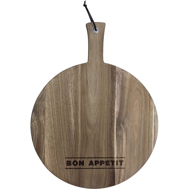 ReLIVE Engraved Wooden “Bon Appetit” Round Charcuterie Board - 16 ...