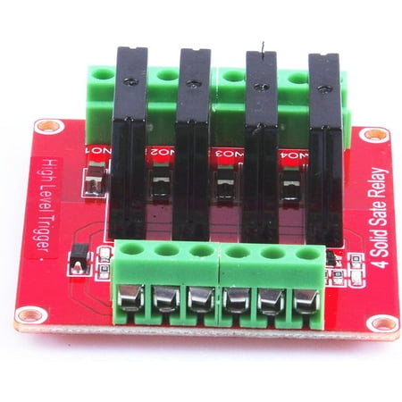 4-Channel High-Level Solid State Relay modules Red Board DC 5V Solid ...