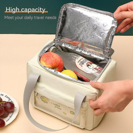 Z Thicker Square Shape Lunch Box Bag With Small Front Pocket For Work ...