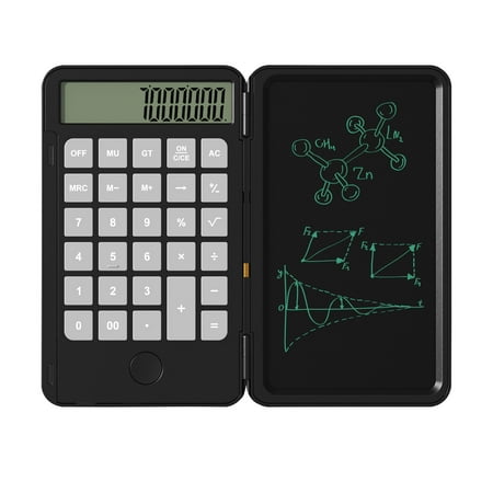 Calculator with 6inch Writing Tablet Portable Foldable Smart Erasable ...