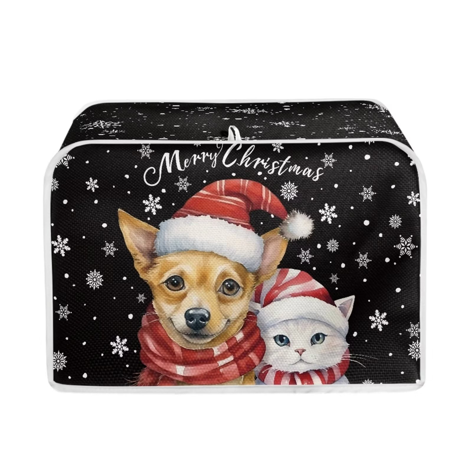 Renewold 4 Slice Toaster Cover Christmas Santa Hat Dog Cat Wide Slot ...