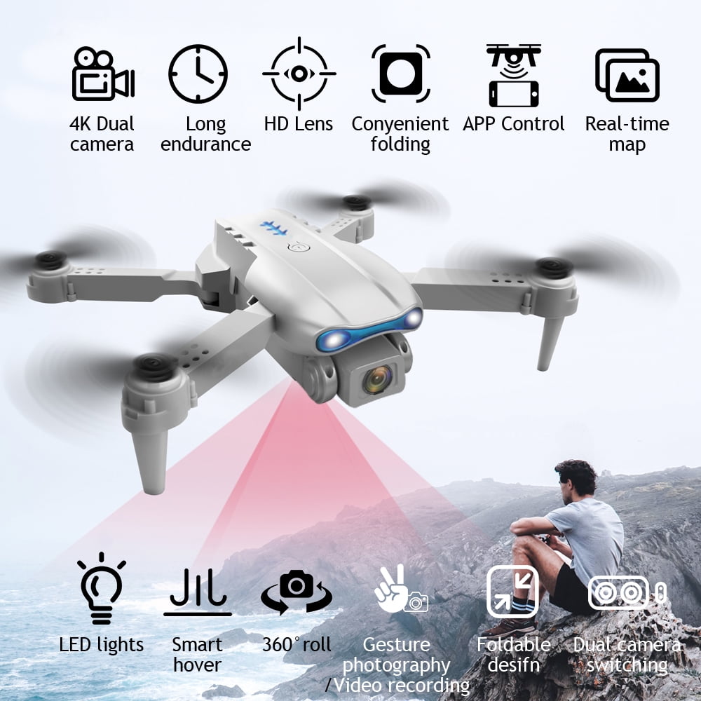 FPV Drone with 4K Camera for Adults Kids Beginners,Foldable RC ...