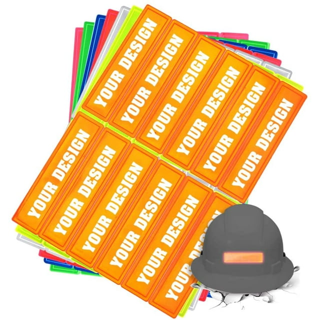 High Visibility Reflective Safety Hard Hat Sticker Customize Logo Hi ...