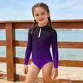 Afdoent Girls One Piece Swimsuits Kids Fashion Gradient Print Full ...