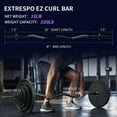 47" EZ Curl Bar Weight Lifting Bar, 1-inch Curling Bars for Weight ...