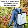 GREENWOOD 4 Gallon Backpack Sprayer Kit with 66 Inch Hose and 4 Nozzles ...