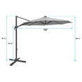 Abble 10 ft. Patio Umbrella 360-Degree Aluminum Rotation Hanging Offset ...