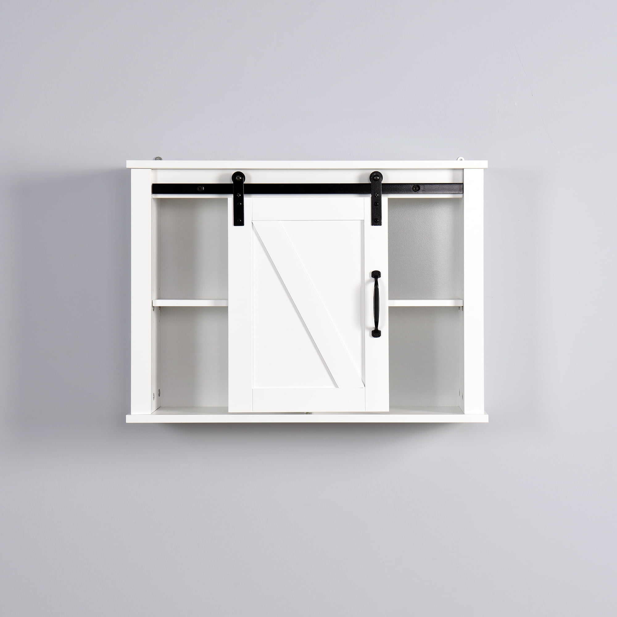 27" Bathroom Wall Cabinet, Sliding Console Cabinets with 2 Shelves ...