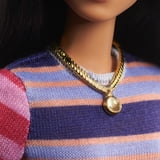 Barbie Fashionistas Doll #147, Long Brunette Hair, Striped Dress ...