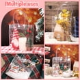 25 Pack 6.3" x 5.9" x 2.8" Clear Gift Bags with Handle, Reusable ...