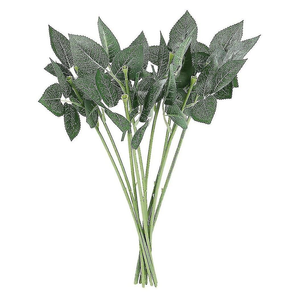 100pcs Artificial Plastic Flower Stems Fake Greenish Flower Branch For ...