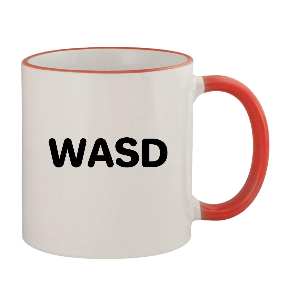 WASD - 11oz Colored Rim and Handle Coffee Mug, Red - Walmart.com