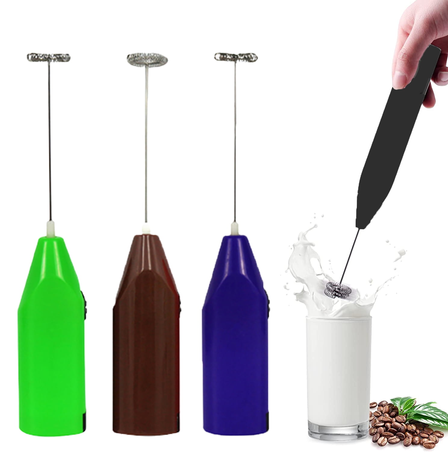 Bobasndm Milk Frother Battery Operated,Handheld Coffee Frother Mini ...
