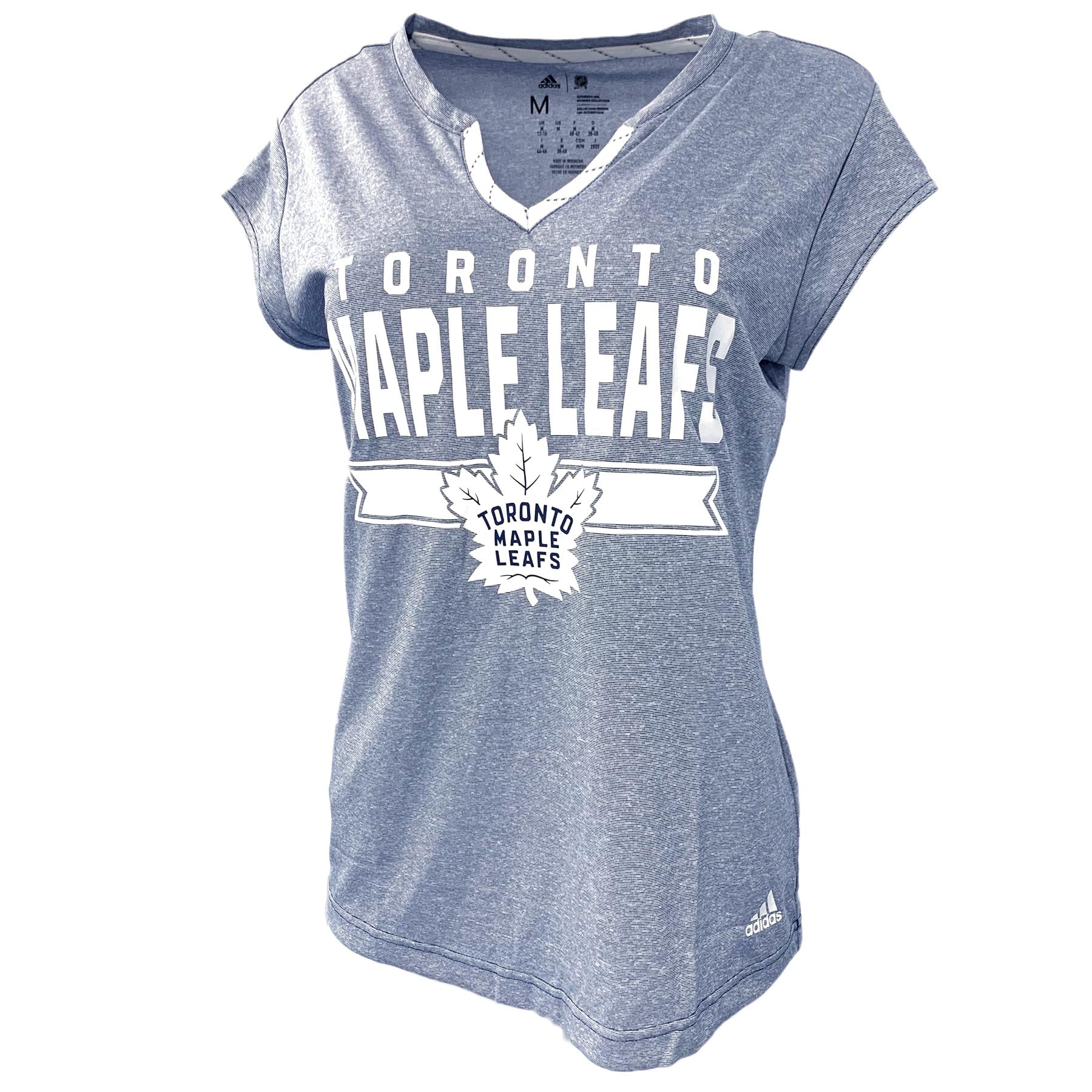 Toronto Maple Leafs Adidas Women's NHL Skate Lace V-Neck T-Shirt ...