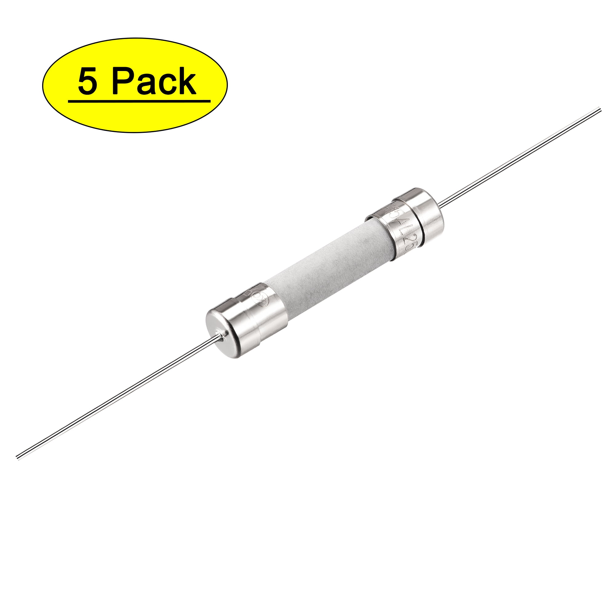 Fast Blow Fuse Lead Wire Ceramic Fuses 6mm x 32mm 250V F15A, 5Pcs ...