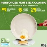 Tasty Clean Ceramic 10in Non-Stick Aluminum Fry Pan, Red - Walmart.com