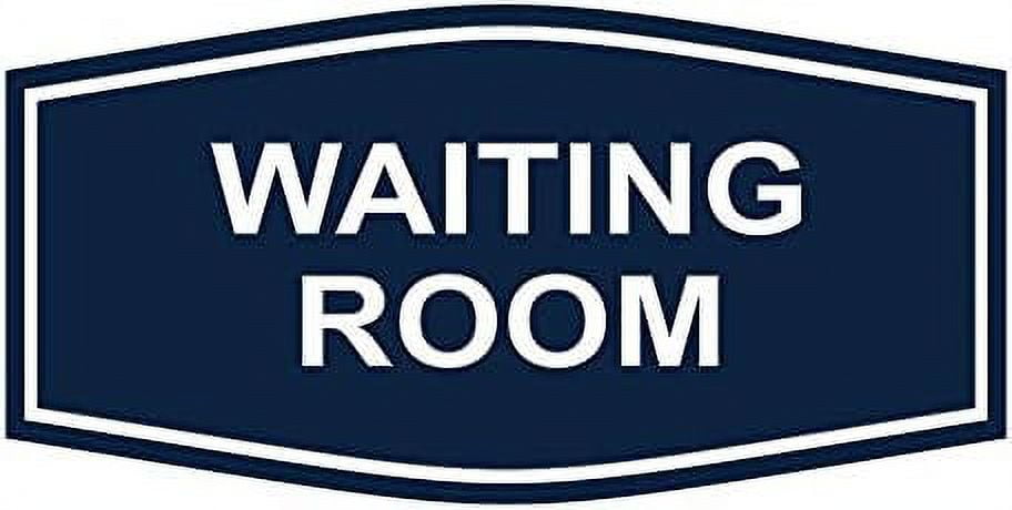 fancy waiting room sign(navy blue/white)-large - Walmart.com