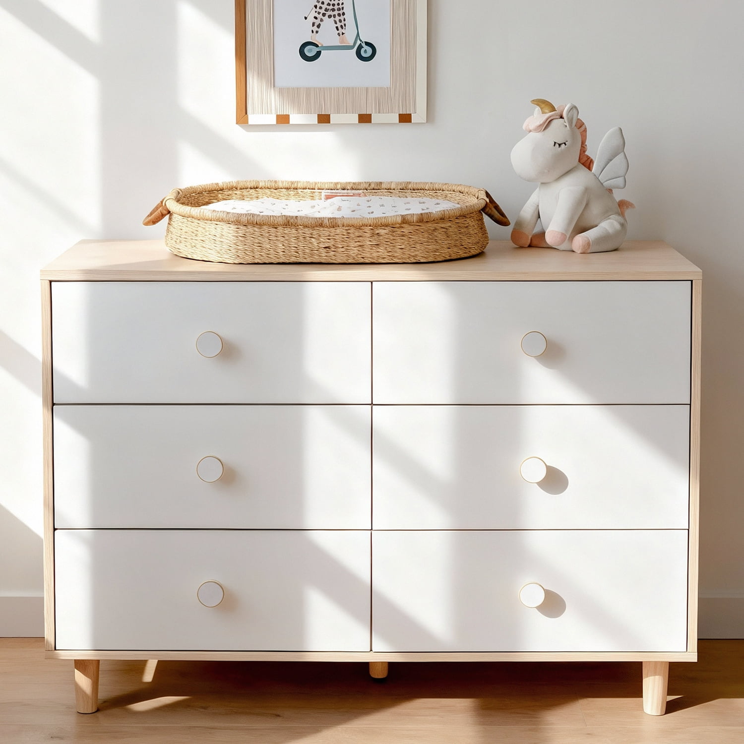 Click here for Berry Nest White Dresser For Bedroom - Modern 6 Dr... prices