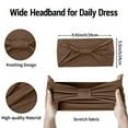 Huachi 4 Packs Wide Headbands For Women Black Headwrap Boho African