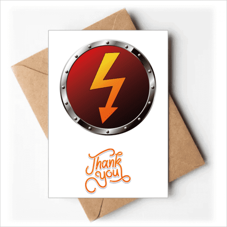 Logo Electricity Dangerous Thank You Cards Envelopes Blank Note ...