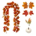 Artificial Pumpkin Maple Garland Autumn Harvest Vines Mixed Color Fall ...