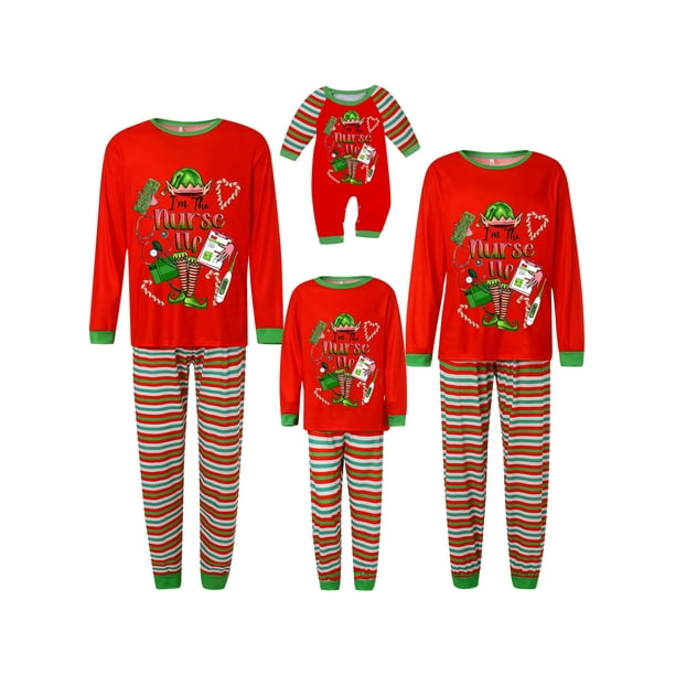 Avamo Mommy Dad Child Xmas Matching Family Pajamas Set Crew Neck ...