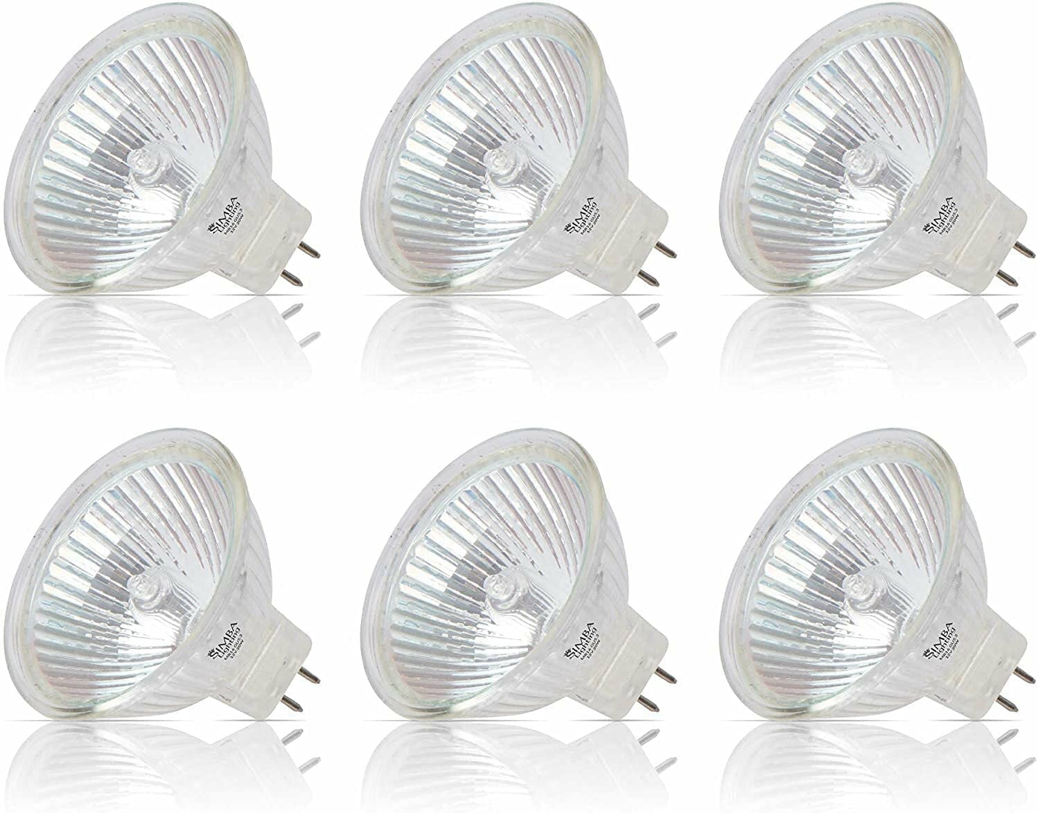 Simba Lighting Halogen MR16 12V 20W Bulbs GU5.3 2-Pin BAB Cover Glass ...