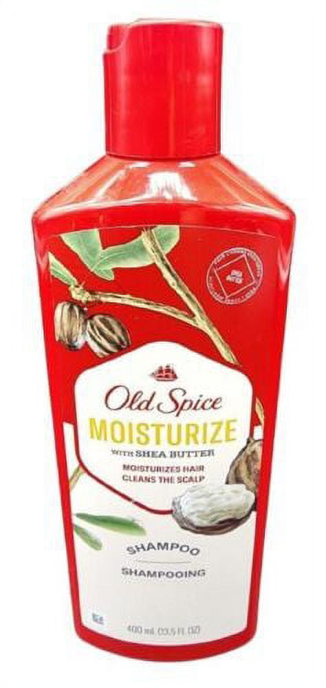 Old Spice Moisturize With Shea Butter Shampoo, 13.5 Oz, 3 Pack ...
