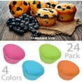 Bakerpan Silicone Baking Cups, Reusable Non-Stick Cupcake Liners, 24 ...