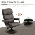 HOMCOM Recliner Chair with Ottoman, PU Leather Swivel, 135° Adjustable ...