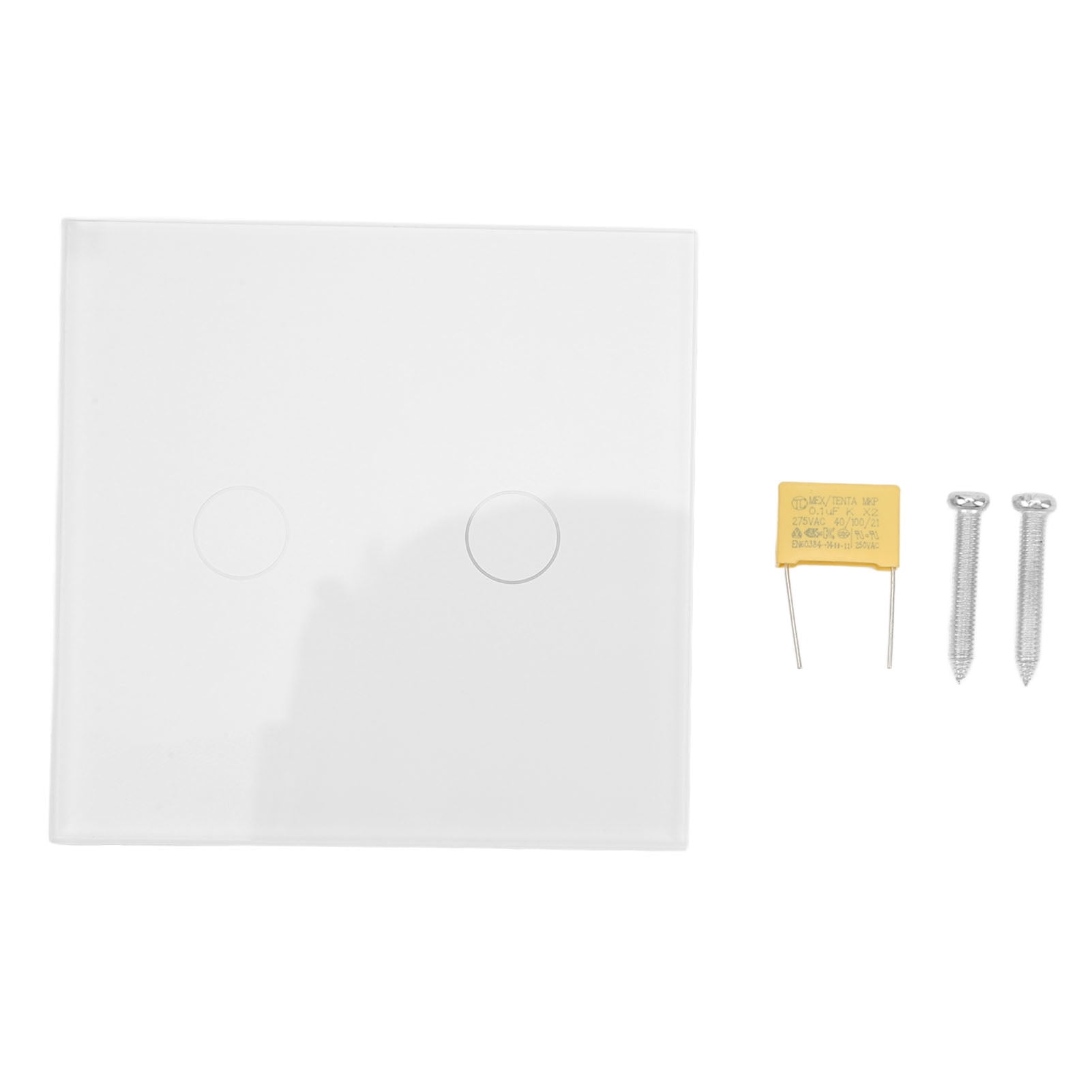 2 Gang Smart Wall Touch Light Switch ABS Single Touch Lamp Control ...