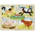 Melissa & Doug 4-in-1 Peg Puzzle - Farm - Walmart.com