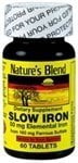Nature's Blend Slow Iron 50 mg (160 mg) Compare to Slow Fe® 60 Tablets ...