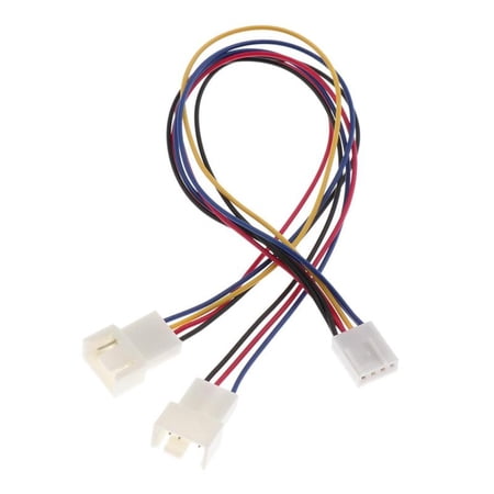 10 Inch 2 Way 3/4 Pin Y Splitter Adapter Cable for PWM Fans in The CPU ...