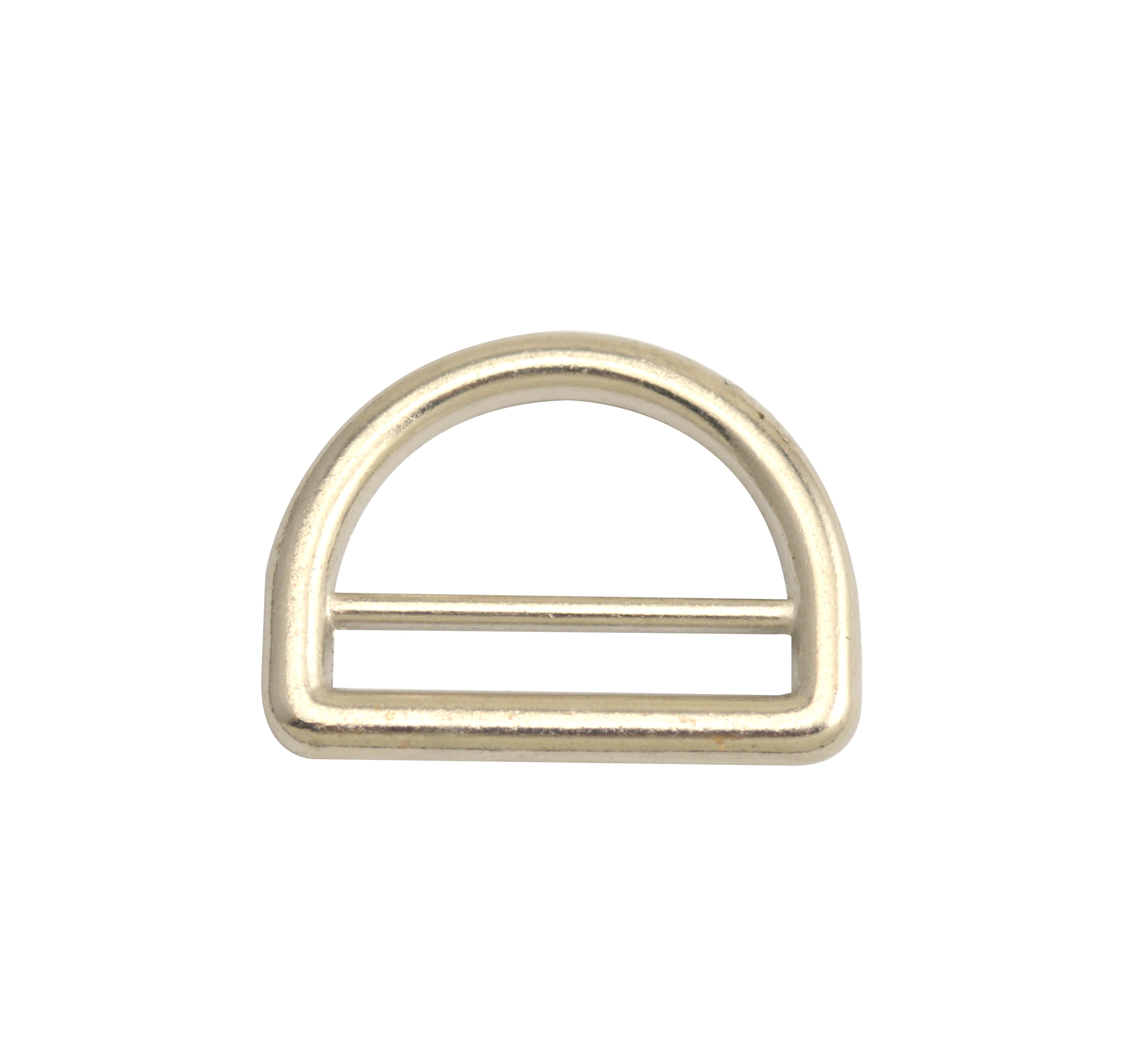 Fenggtonqii 1" Inner Diameter Zinc Alloy Silver Double Bar D Ring ...