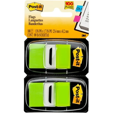 Post-it Sticky Note, 'Notarize' Message Flags, Yellow, 1 in. Wide, 100 ...