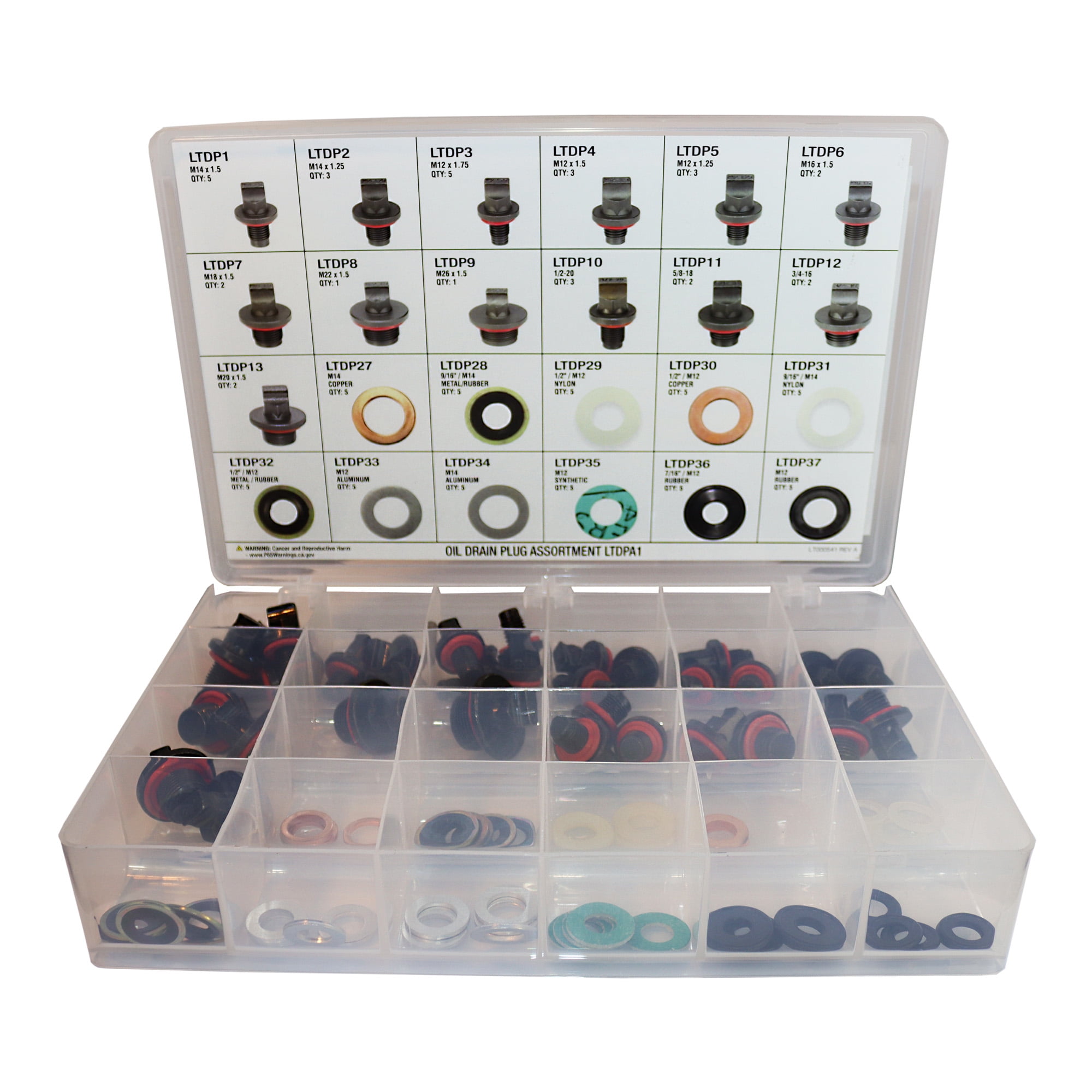 4LIFETIME Oil Drain Plug and Gasket Replacement Assortment, 89 Pieces ...