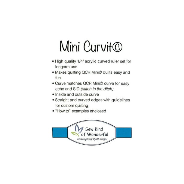 Sew Kind Of Wonderful QCR Ruler Mini Curvit Set - Walmart.com