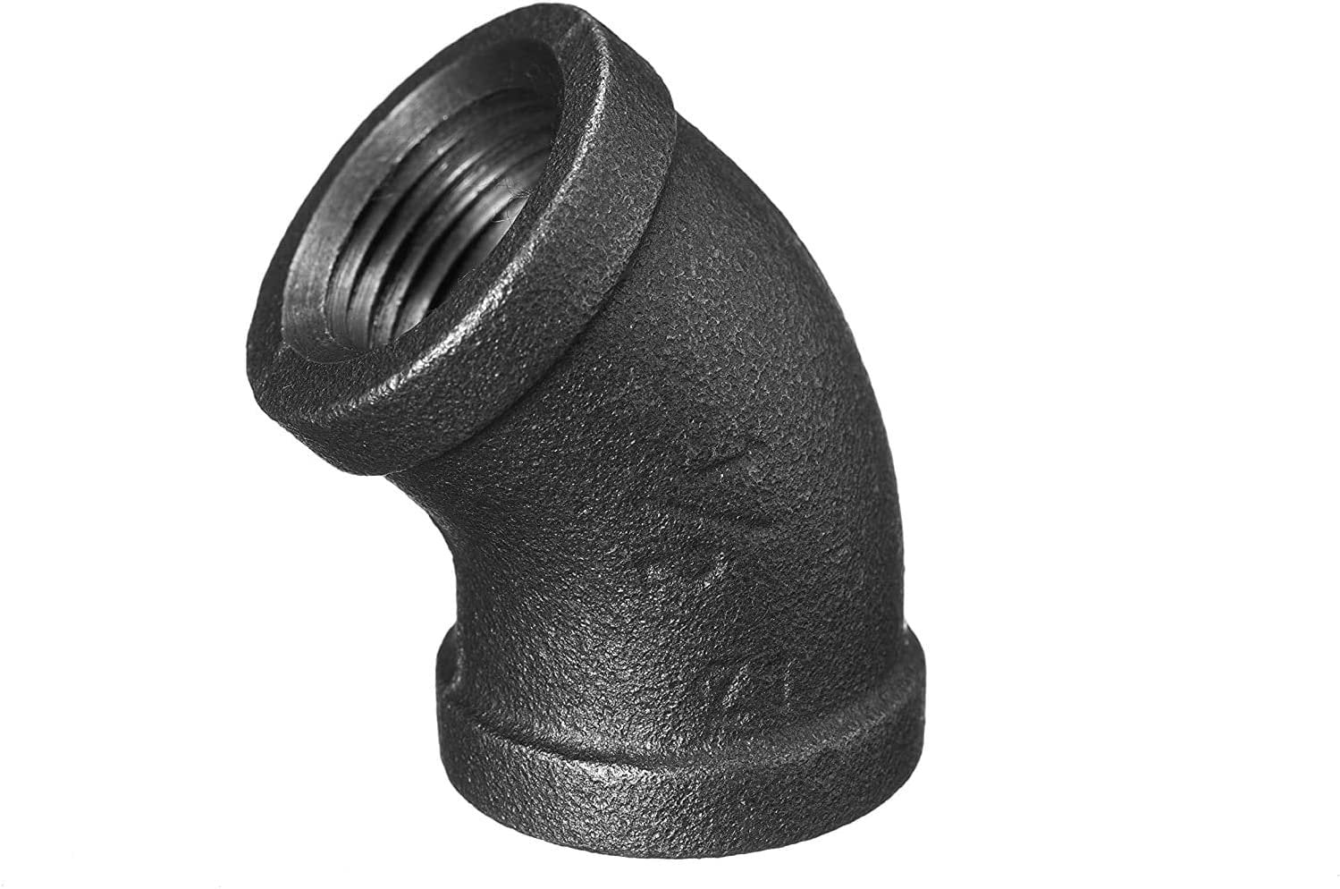 Ironwerks Designs 1/2" Elbow, 45 Degree Black Pipe Fittings ...