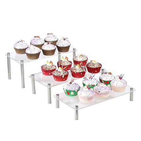 3-piece set of ladder acrylic cupcake display stand hand-made jewelry ...