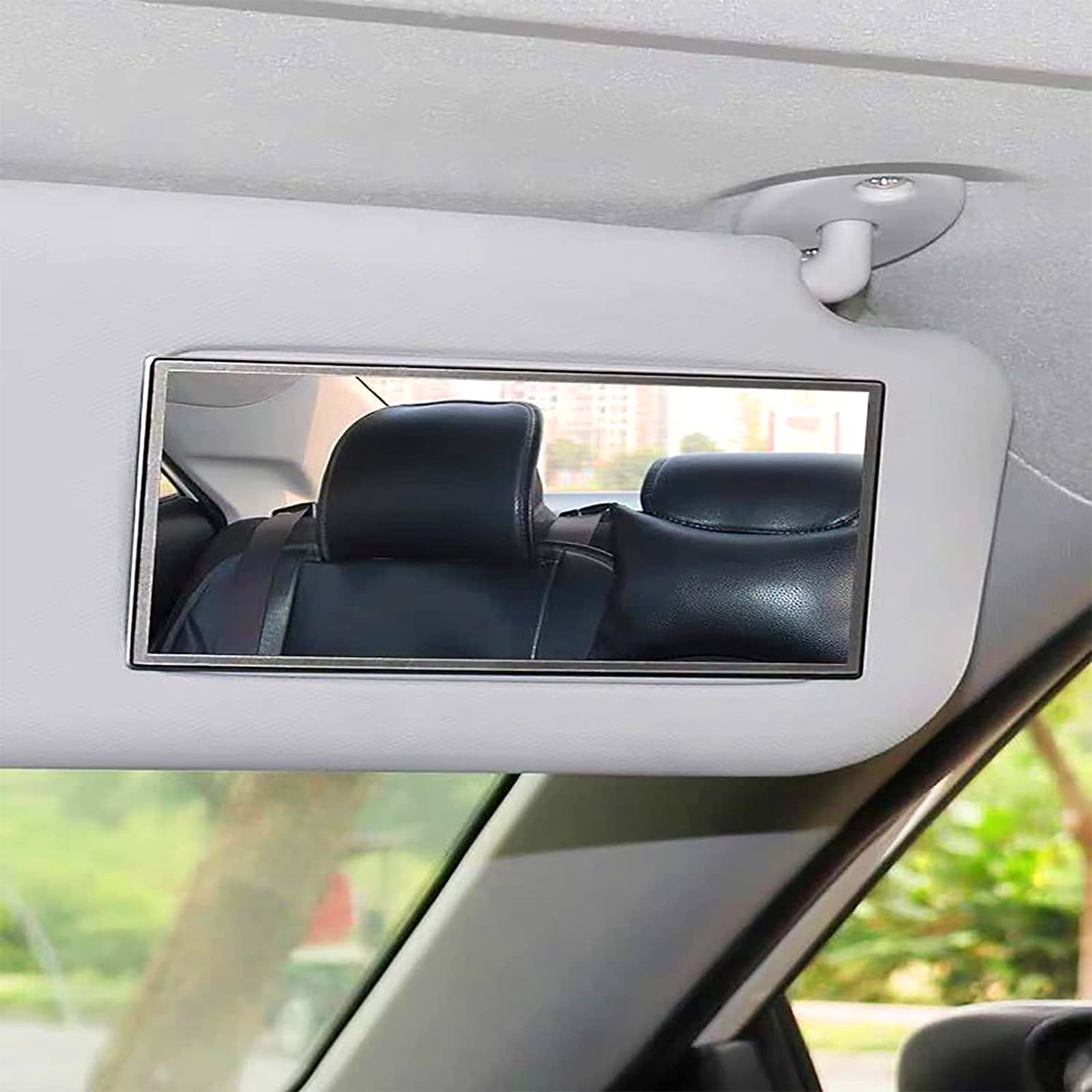 Car Visor Makeup Mirror, Self-Adhesive Auto Vanity Mirror, Stainless ...