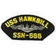 USS Hawkbill SSN-666 Ship Patch - Great Color - Veteran Owned Business ...