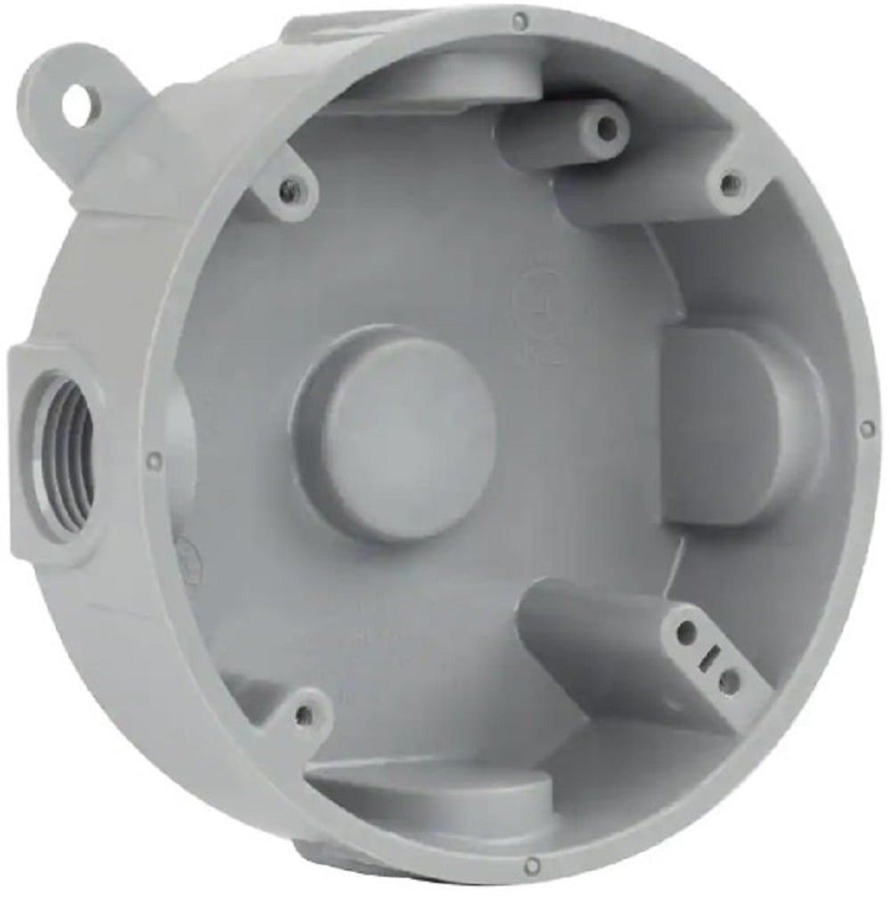 Commercial Electric WRB550PG 1/2" Round Non-Metallic Weatherproof Box 5 ...